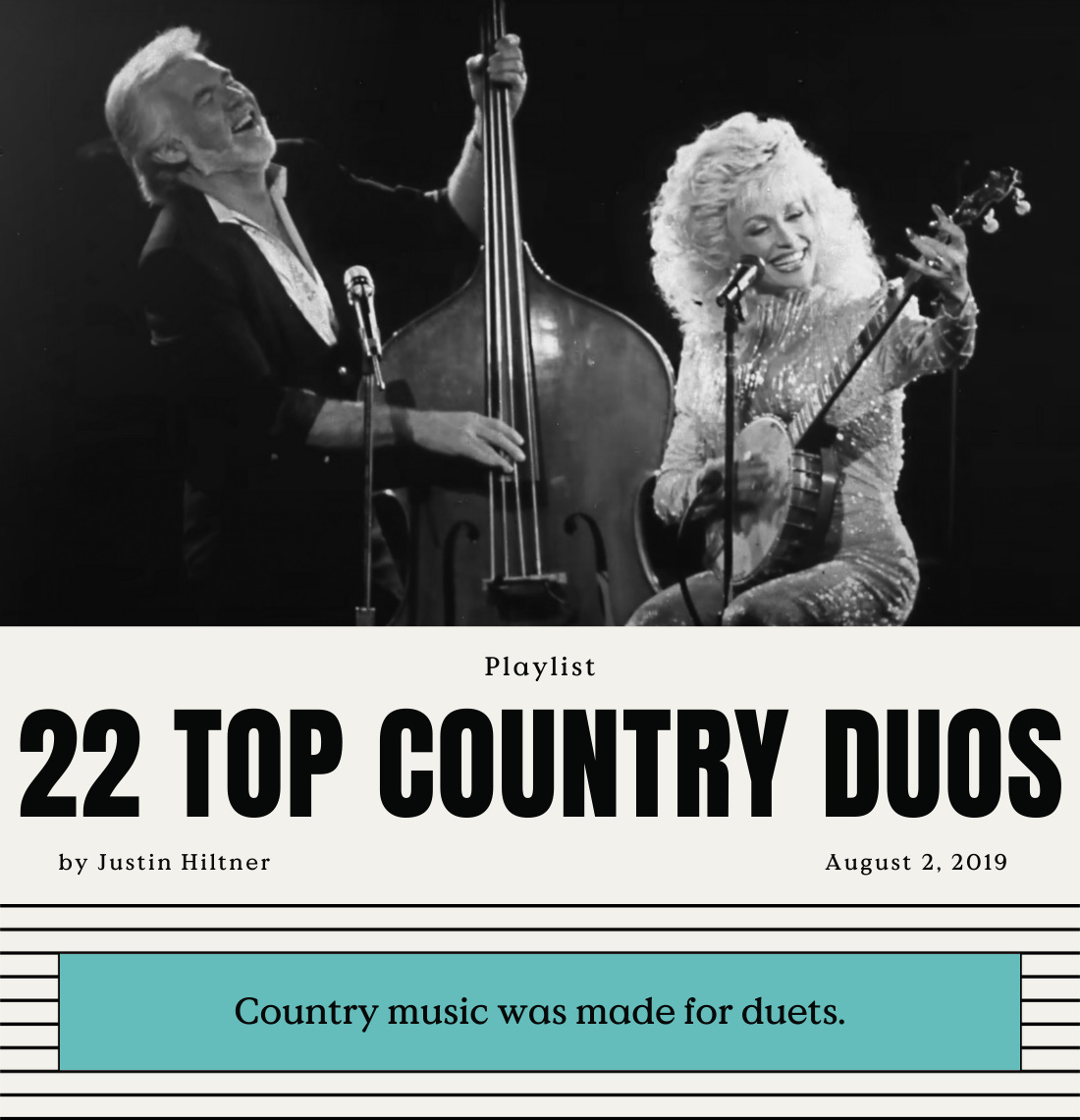 22 Top Country Duos - by Justin Hiltner and Good Country