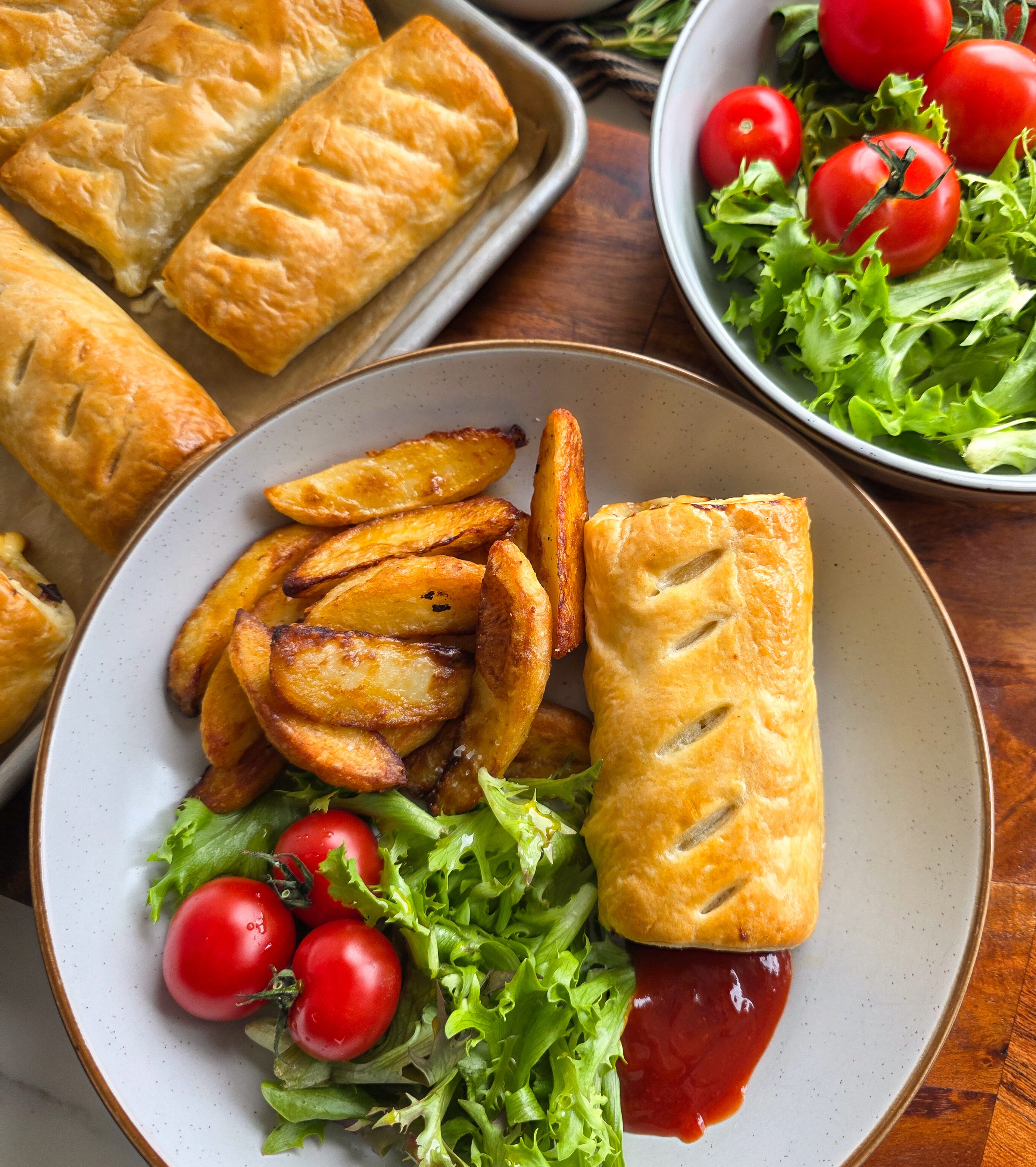 Chicken Leek & Cheese 'Sausage' Rolls - Amy Sheppard Food