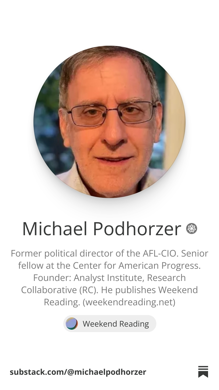 Michael Podhorzer | Substack