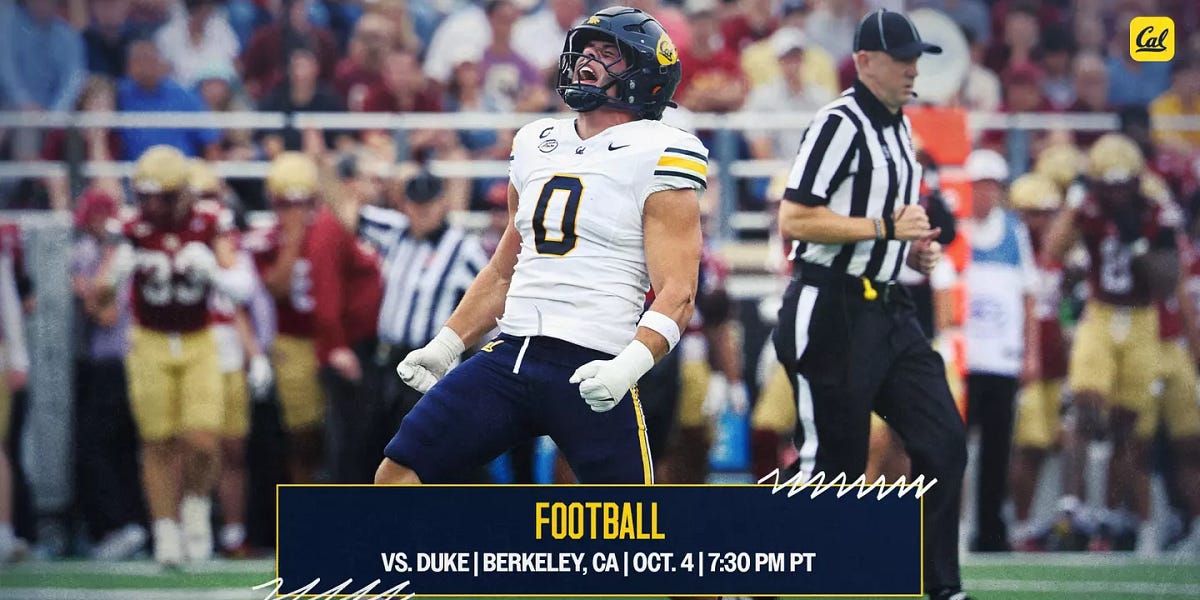 How to Watch Cal v. Duke Football 2025: Live Stream and TV Channel