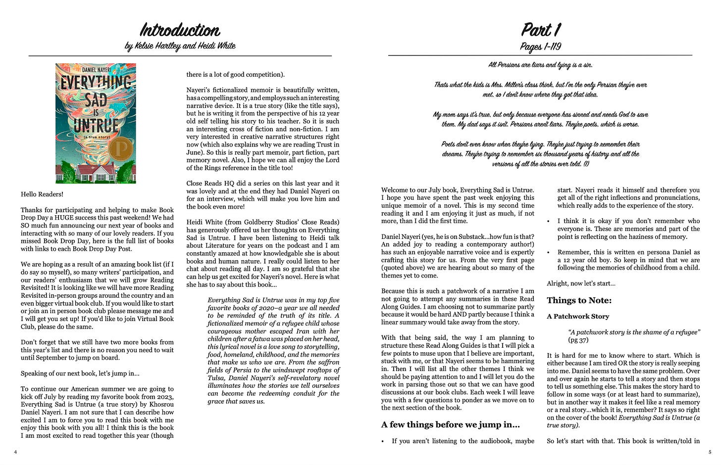 Everything Sad is Untrue (Full Read Along Guide)