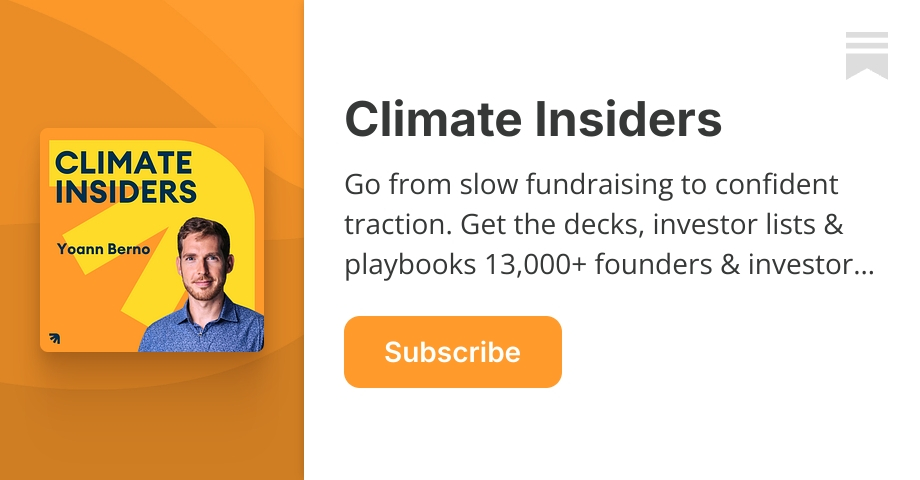 The Saturday Climate Insider | Yoann Berno | Substack