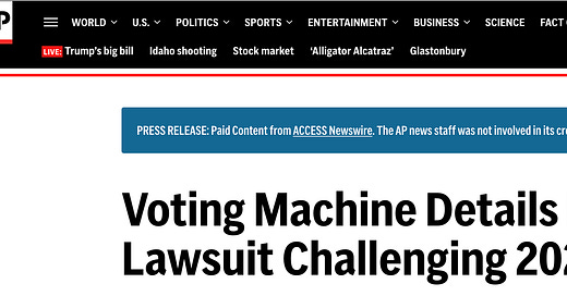 Voting Machine Details Requested in Lawsuit Challenging 2024 Election