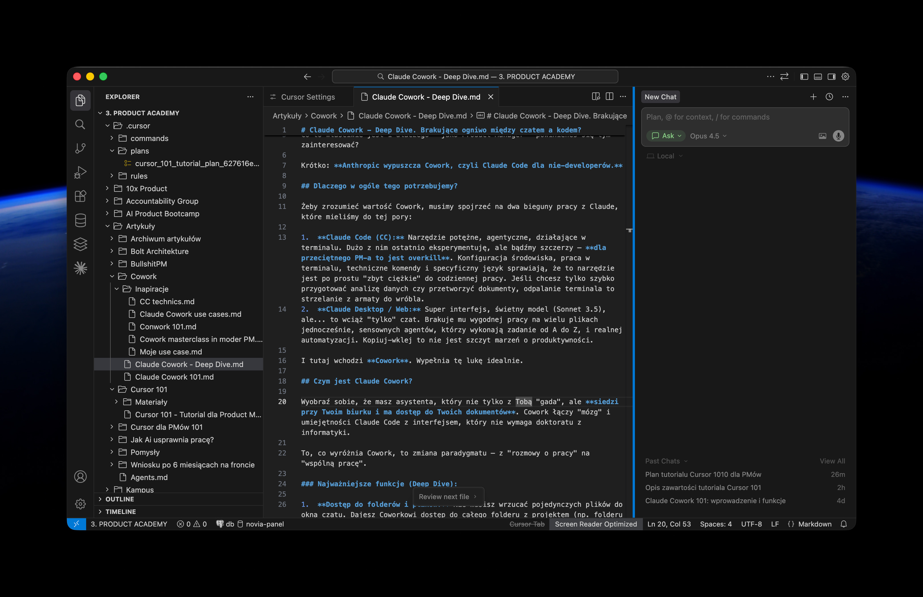 Cursor 101 dla Product Managerów / Ownerów (crash course)