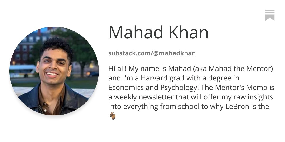Mahad Khan | Substack