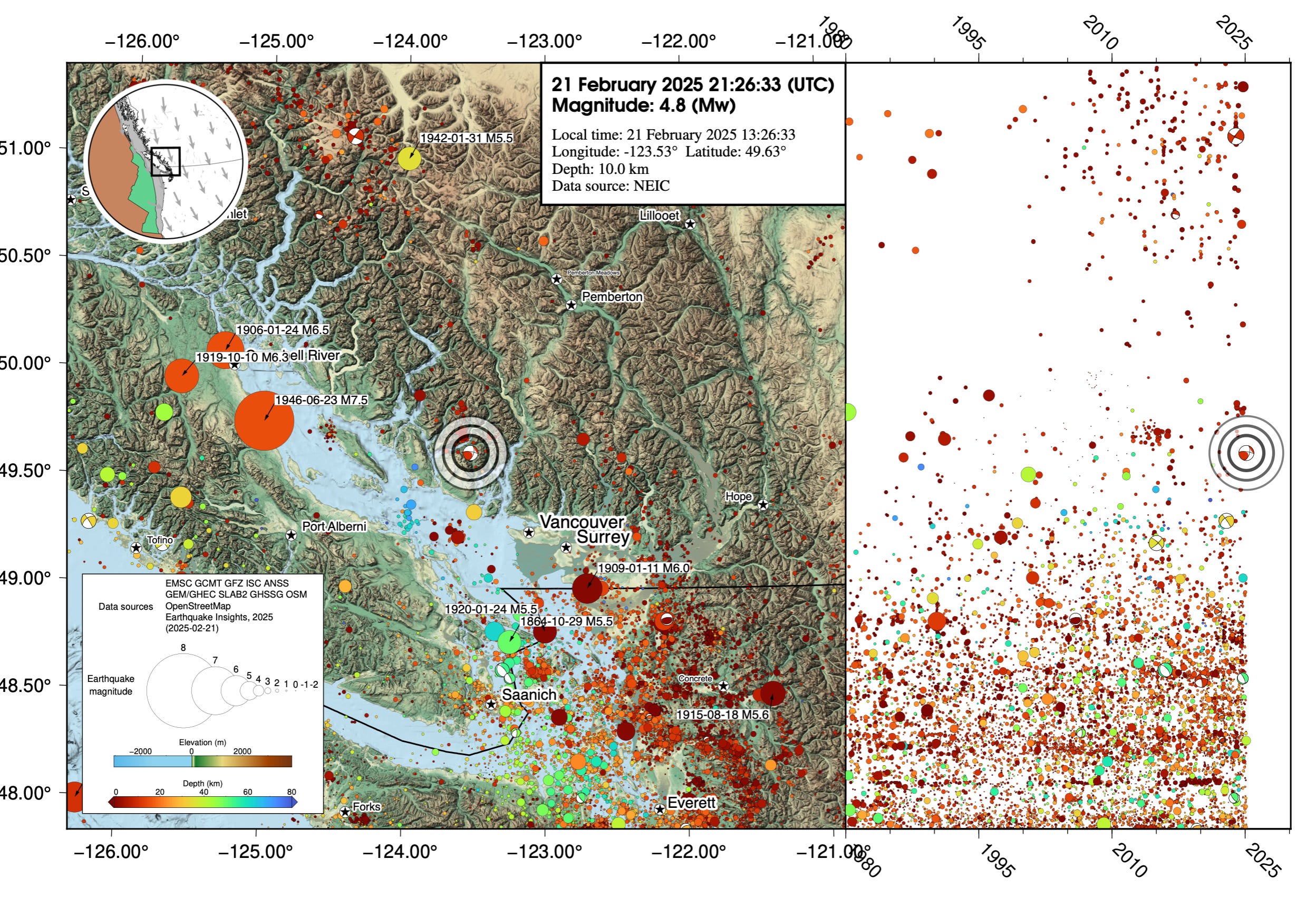 M4.8 rattles Vancouver