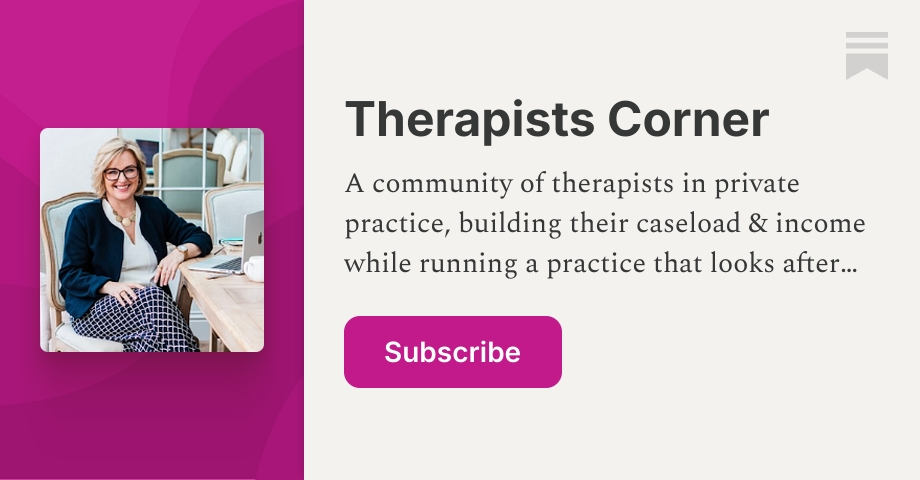 Therapists Corner | Sarah D Rees | Substack