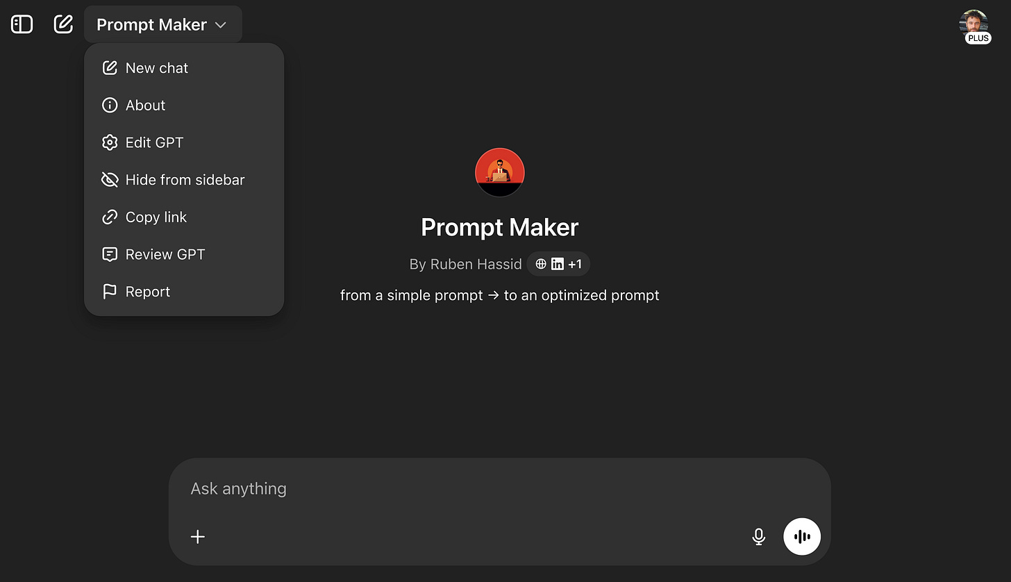 Prompt Maker. - by Ruben Hassid - How to AI