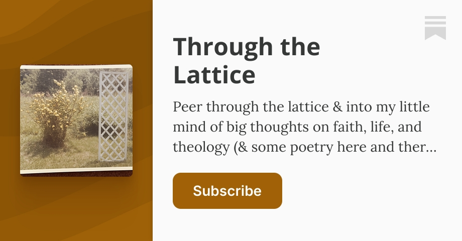 Through the Lattice | Cali Butler | Substack