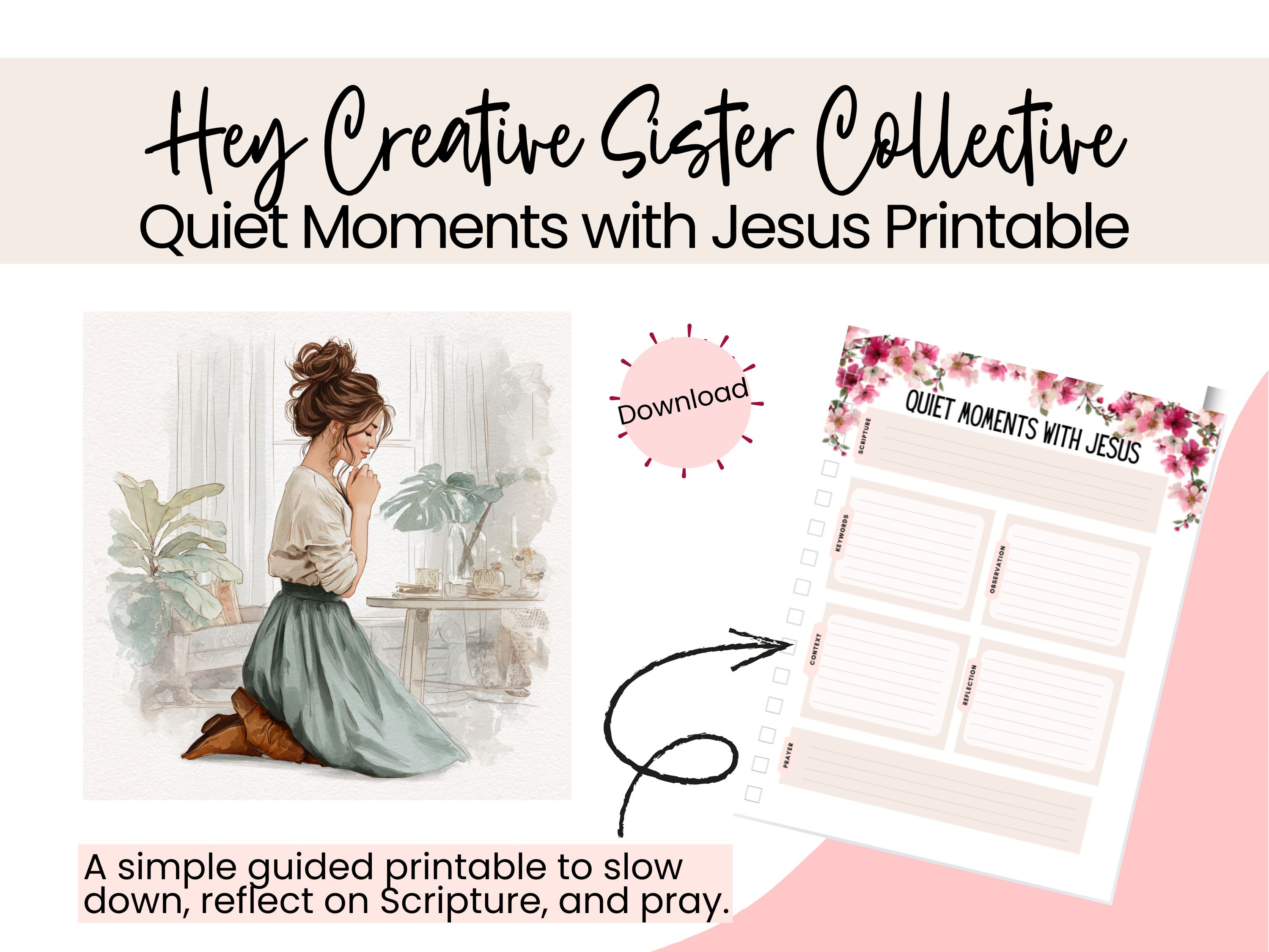 Quiet Moments With Jesus Printable