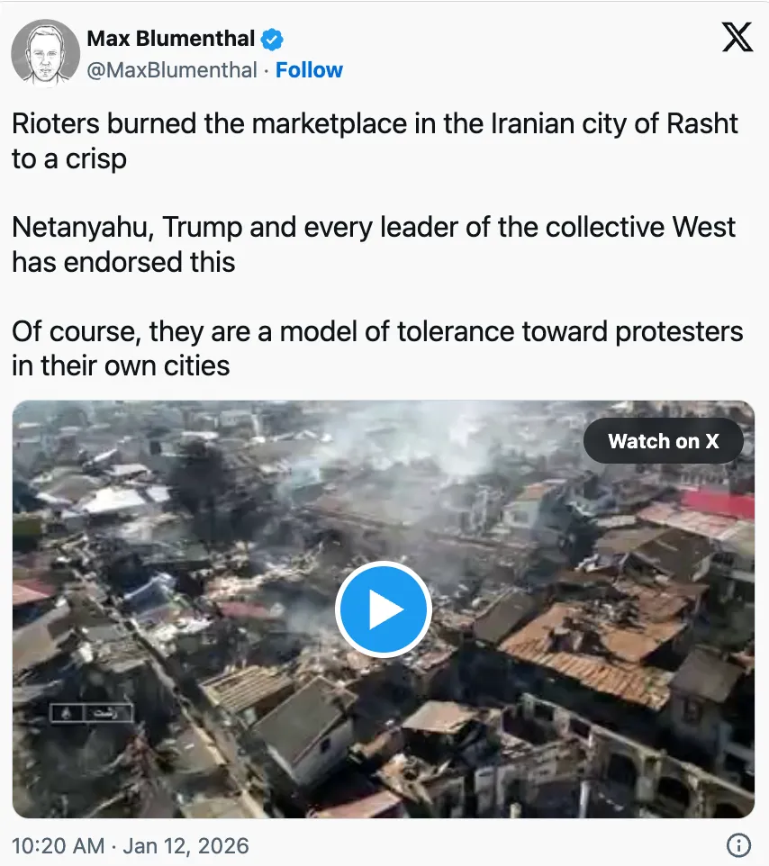 Western media whitewashes deadly riots in Iran, relying on US govt ...