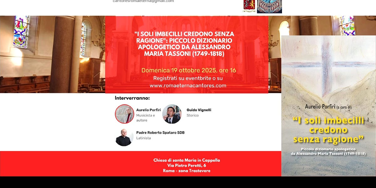 “I solo imbecilli credono senza ragione”. Piccolo Dizionario ...
