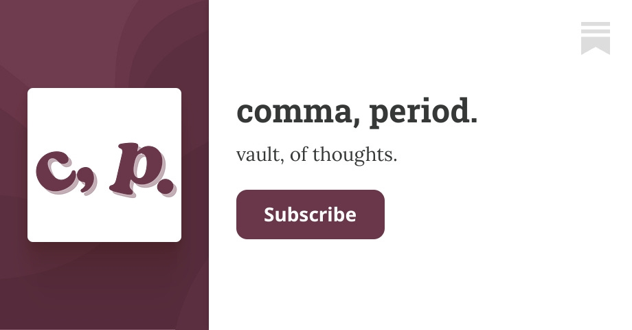 About - comma, period.