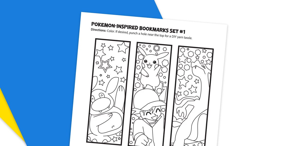 Pokémon-Inspired Bookmarks (Subscriber Gift)