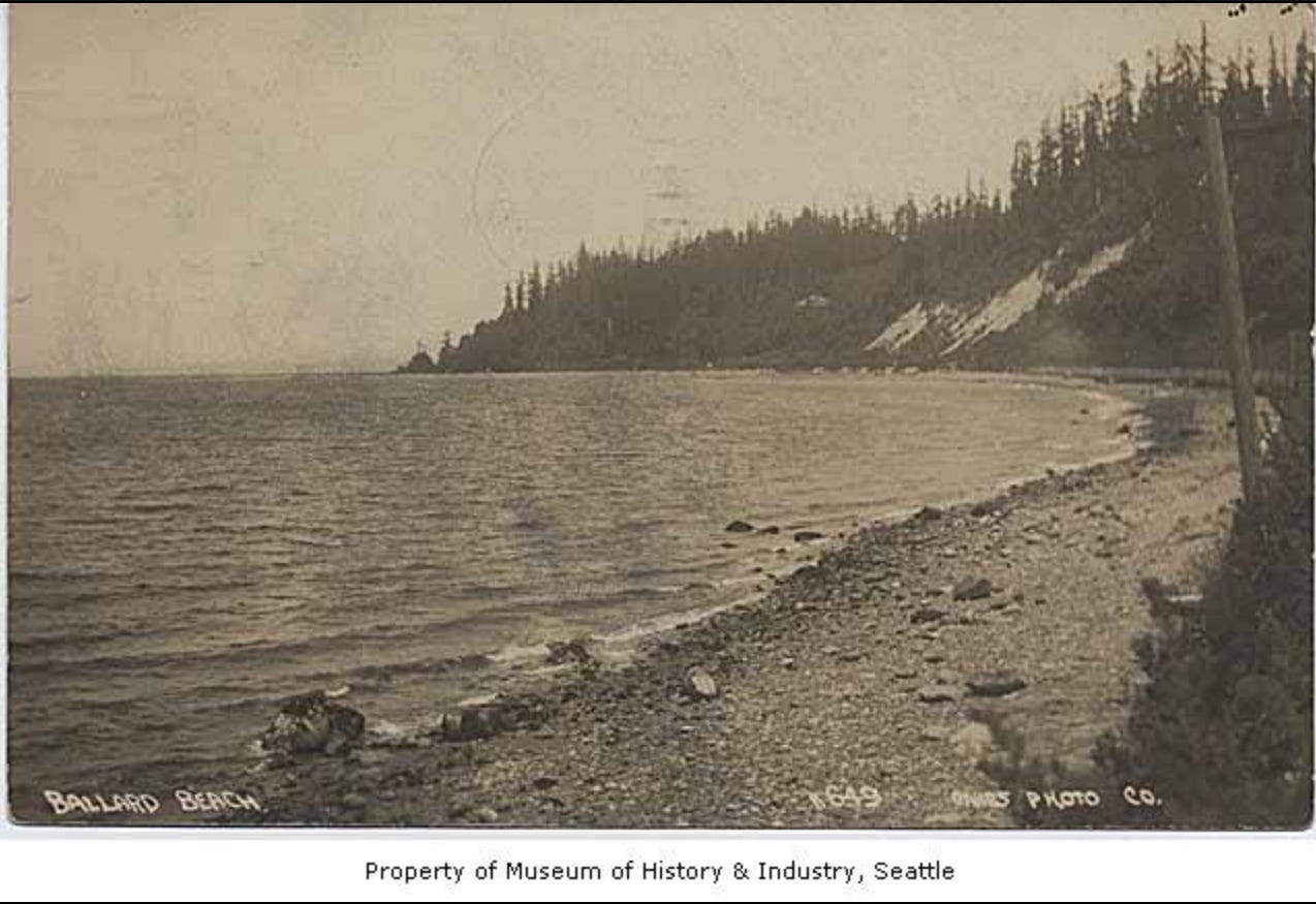 Seattle’s Ballard Beach Pre-Shilshole Marina and Present Day