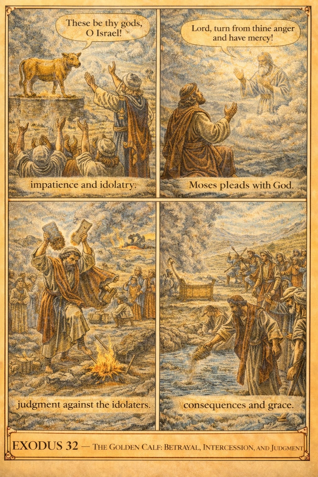 Exodus 32 — The Golden Calf: Betrayal, Intercession, and Judgment