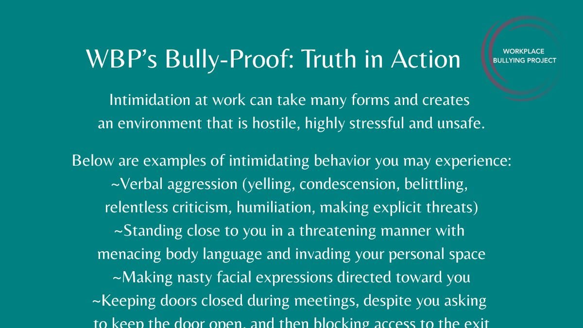 intimidation examples