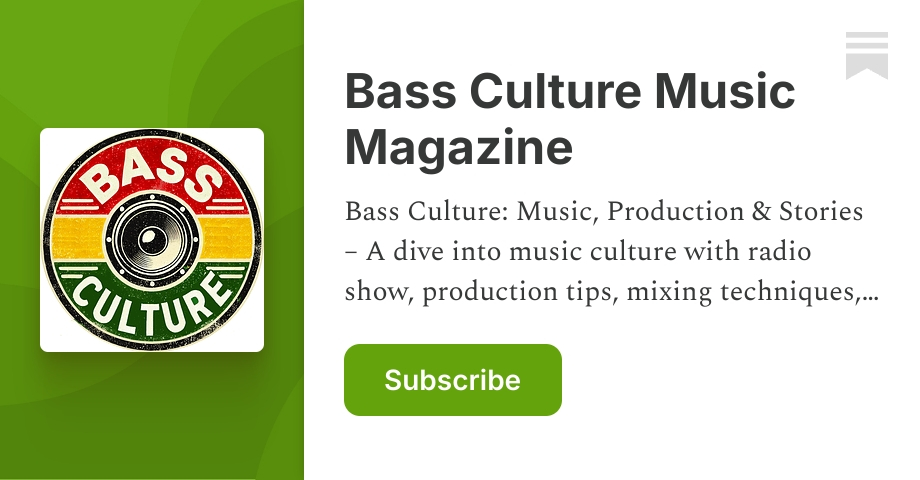 Bass Culture: A Dub & Reggae Music Magazine by Dubmatix | Substack