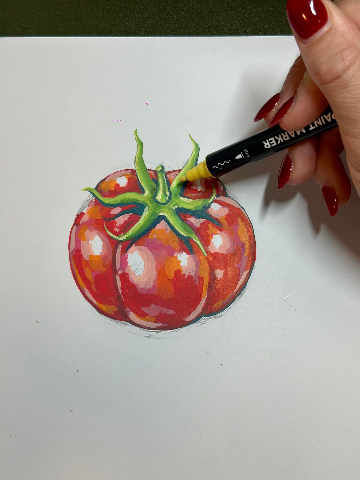 drawing tomatoes