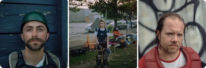 Logan Baker (@loganguybaker): "Portraits of catchers, Philly, Summer 2025