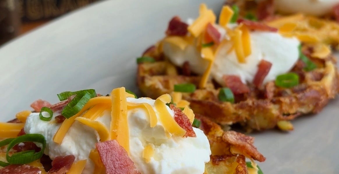 Fully Loaded Baked Potato Waffles - by Chef Josh Gale
