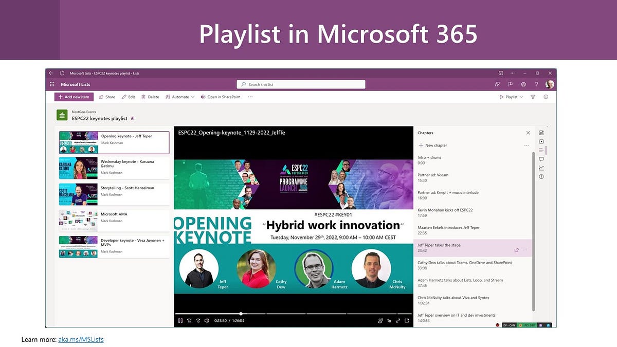 Create Playlists to share your video and audio files in Microsoft 365
