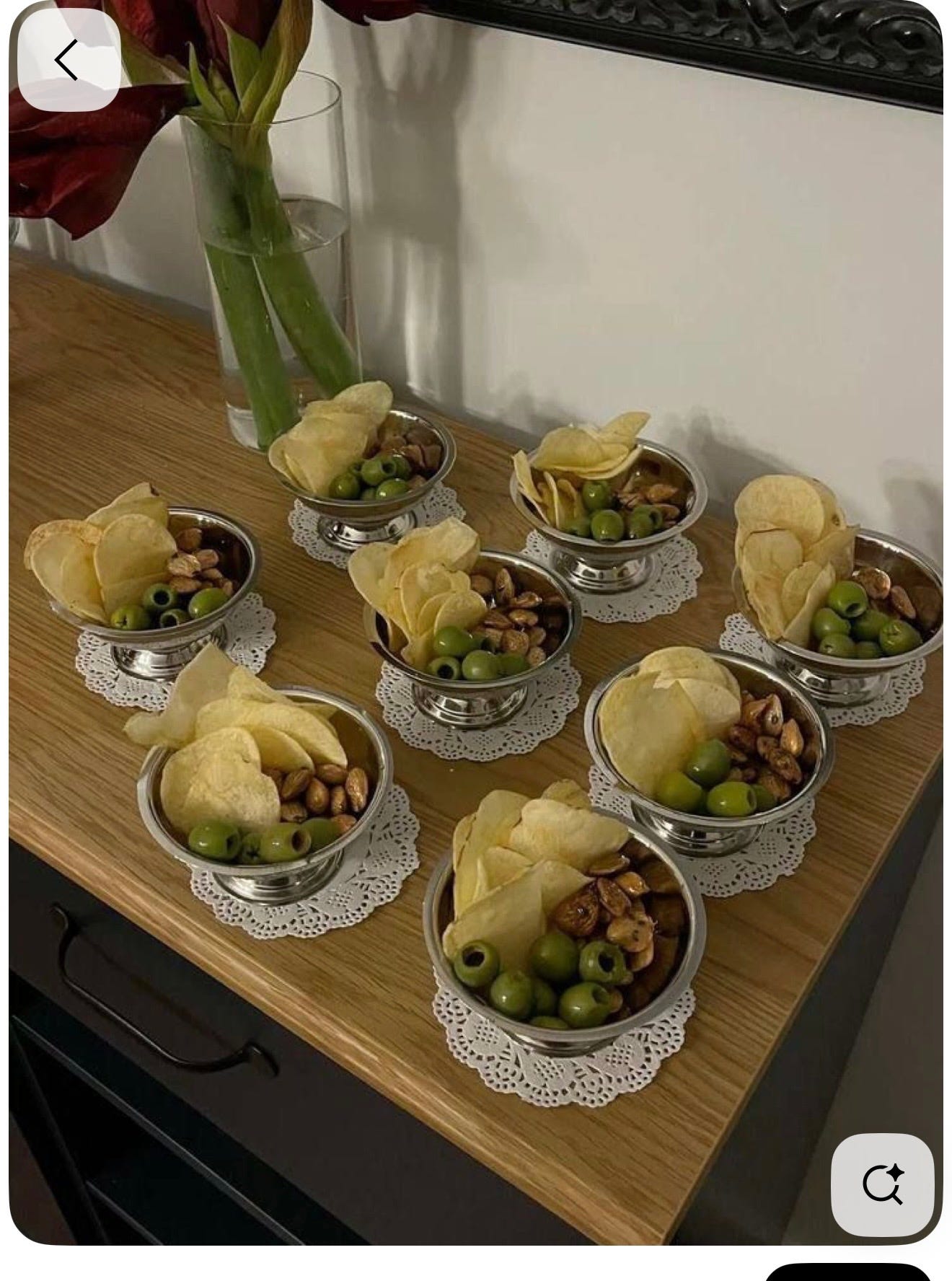 Maddy (@handmethefork): "inspo vs actual for a recent aperitivo