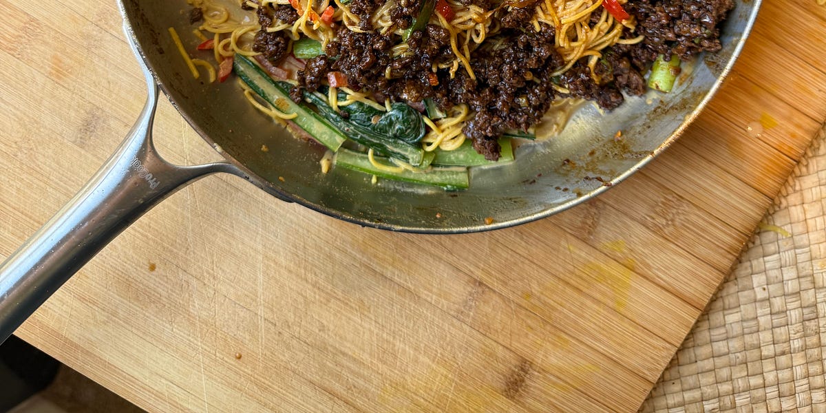 Sticky beef with sesame noodles - Chef Anna Frazer