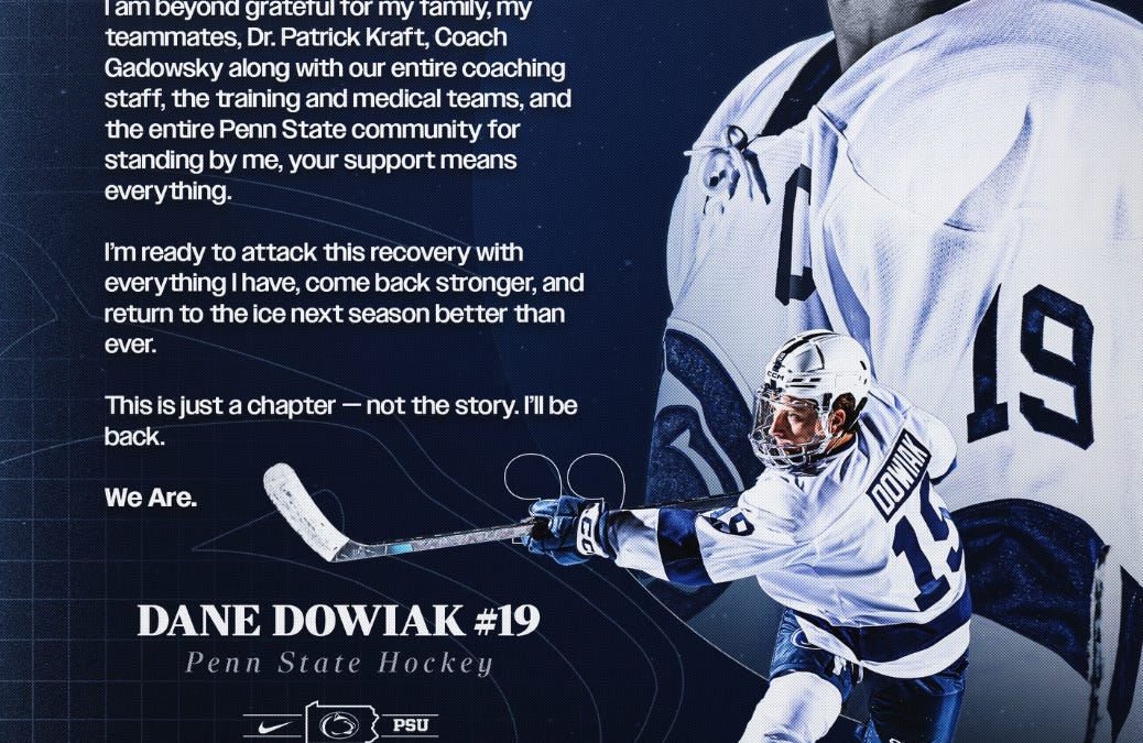 Dane Dowiak Out for the Remainder of Season