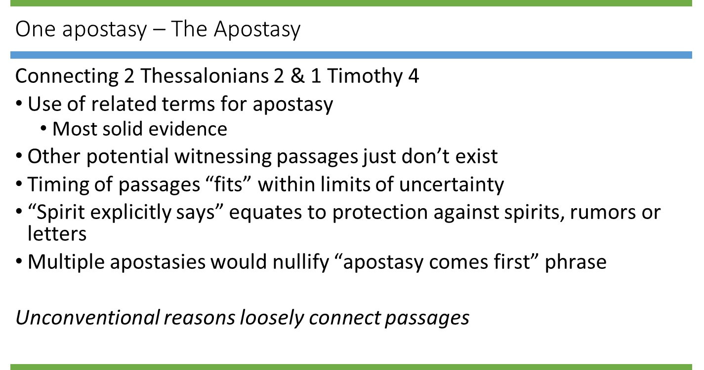 Paul confirms apostasy - by Andrew Horn