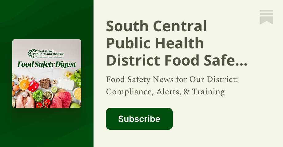About - South Central Public Health District Food Safety Digest