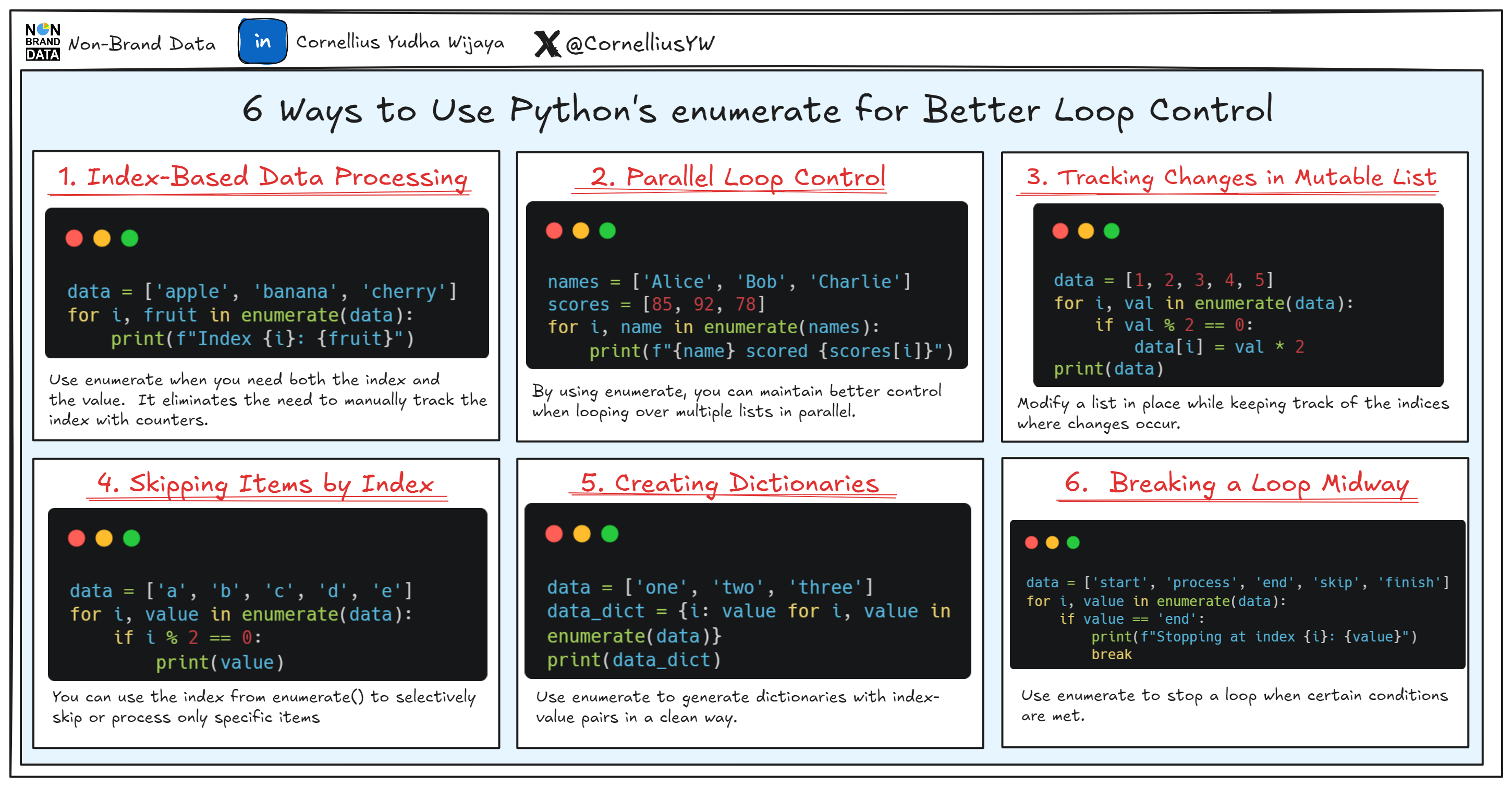 6 Ways to Use Python's enumerate for Better Loop Control - NBD Lite #28