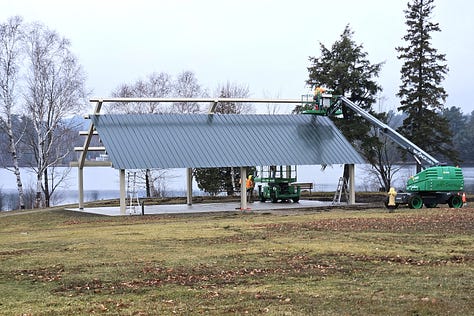 Photos: Westview Park Pavilion installation underway
