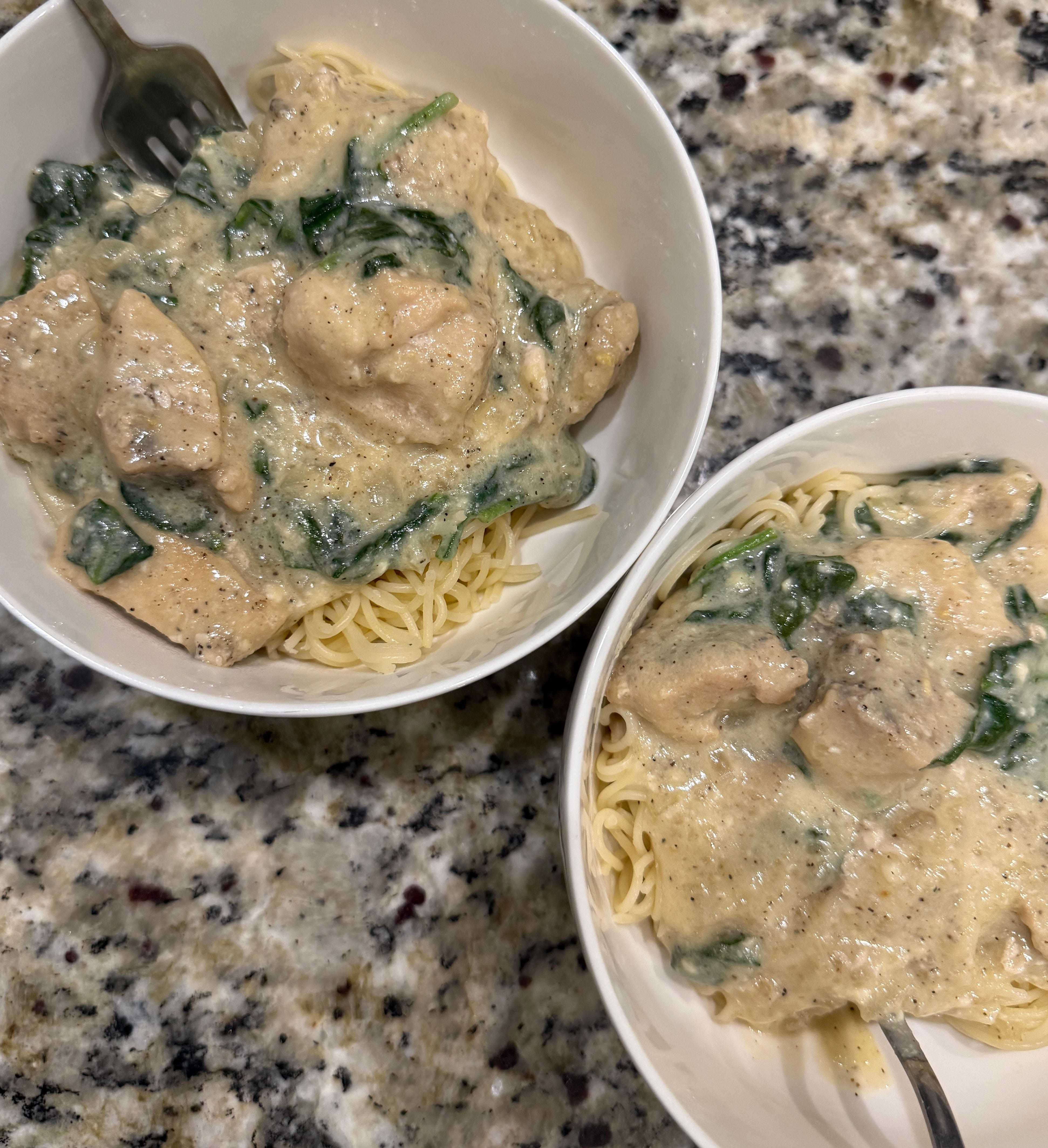 Creamy High Protein Chicken Alfredo (almost 50g Preston per serving)