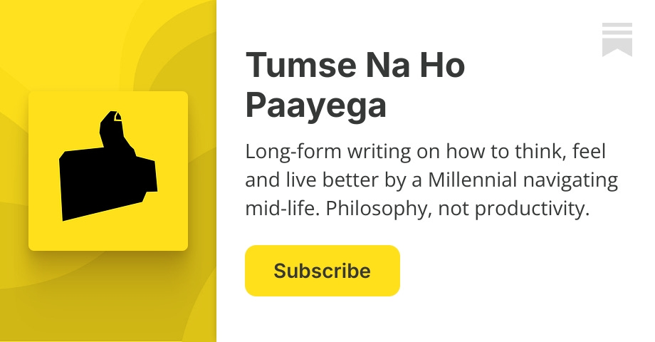 Tumse Na Ho Paayega | Utsav Mamoria | Substack