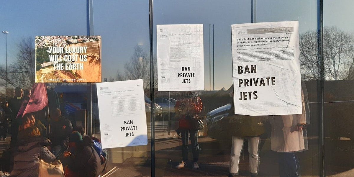 private jets protest