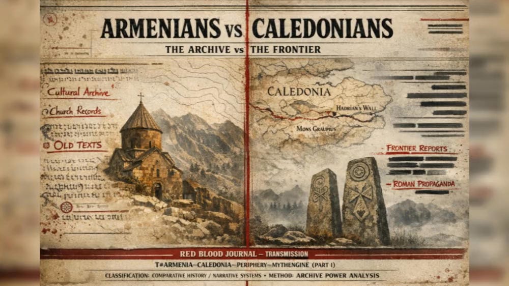 🩸 ARMENIANS vs CALEDONIANS — Two Edge-Peoples, Two Memory Machines