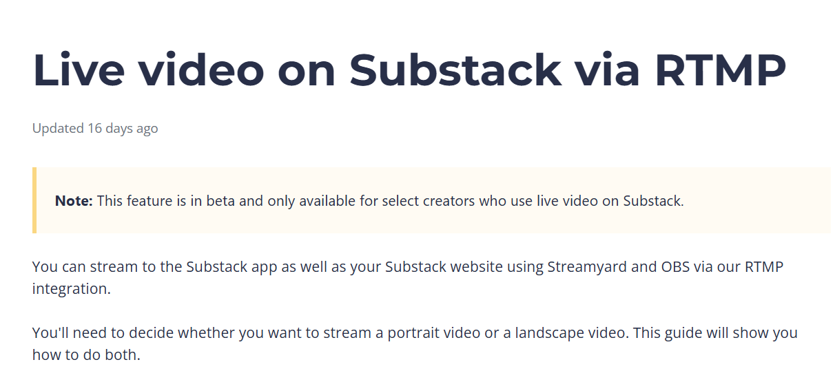 LIVESTREAMING to Substack via Desktop is FINALLY HERE!