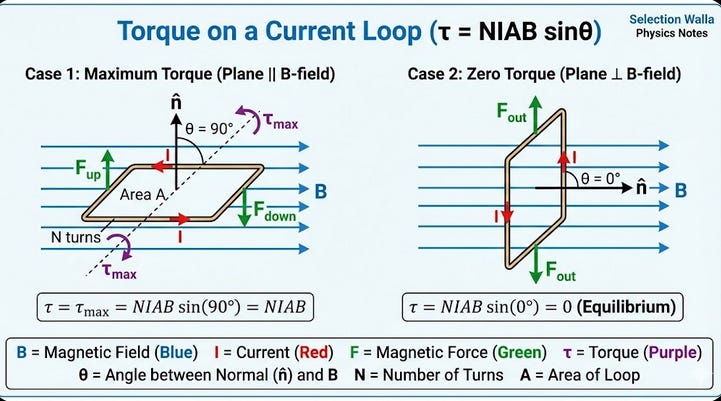 Quick Revision Notes: Torque & Magnetic Moment