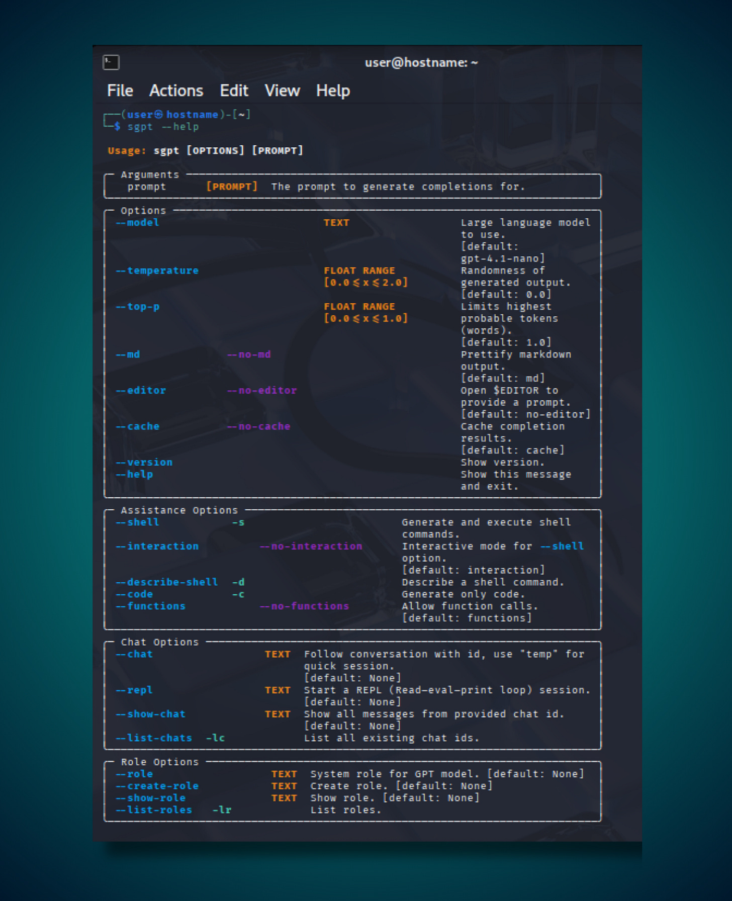 ShellGPT (SGPT): AI-Powered Command-Line Productivity Tool