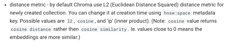 ChromaDB Defaults to L2 Distance — Why that might not be the best choice