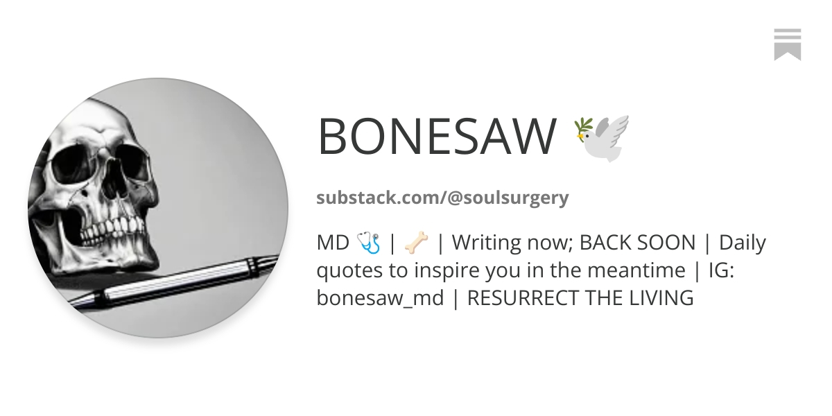 BONESAW 🕊️ | Substack