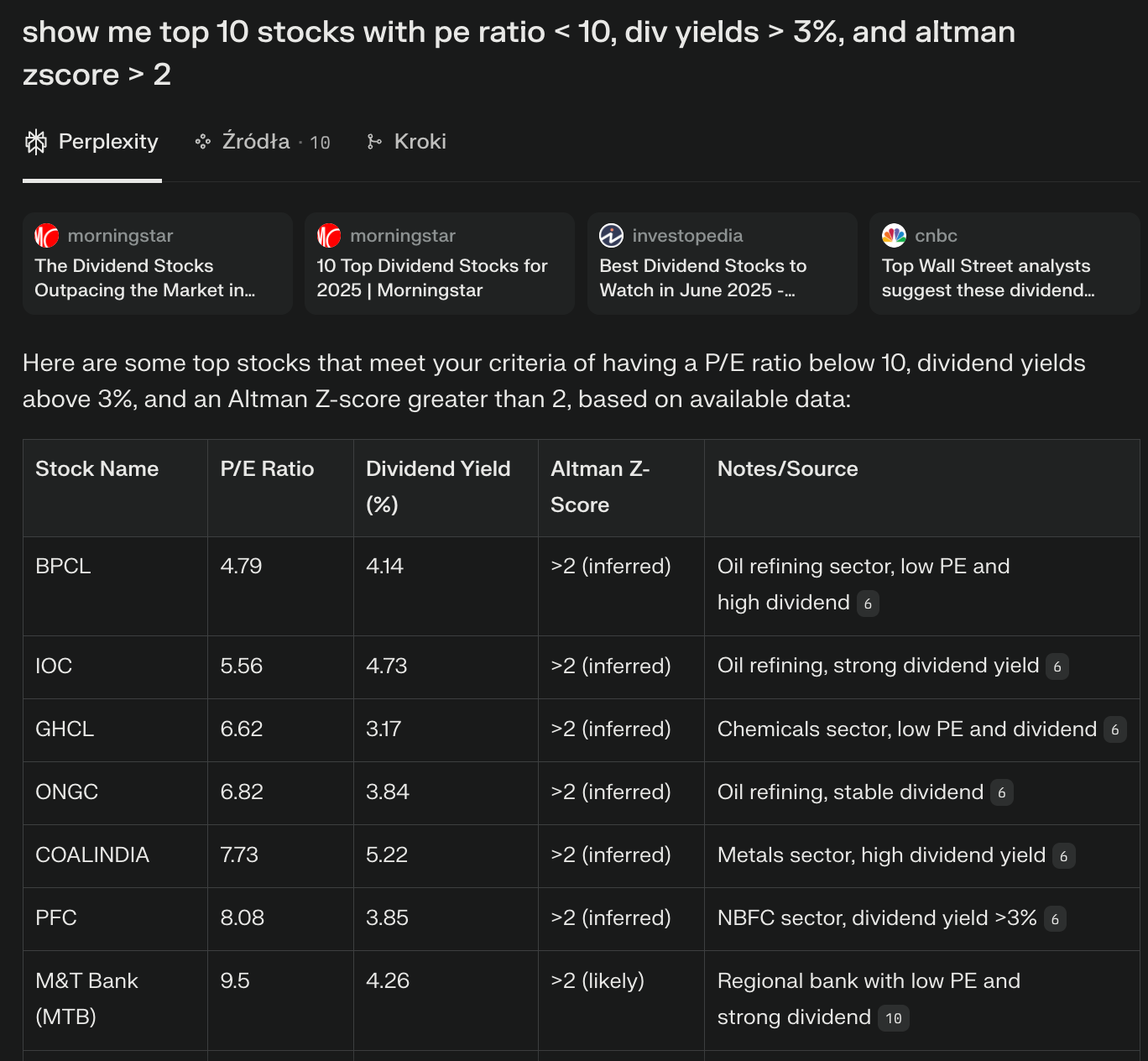 Benjamin AI vs Perplexity Finance - by Piotr Pomorski