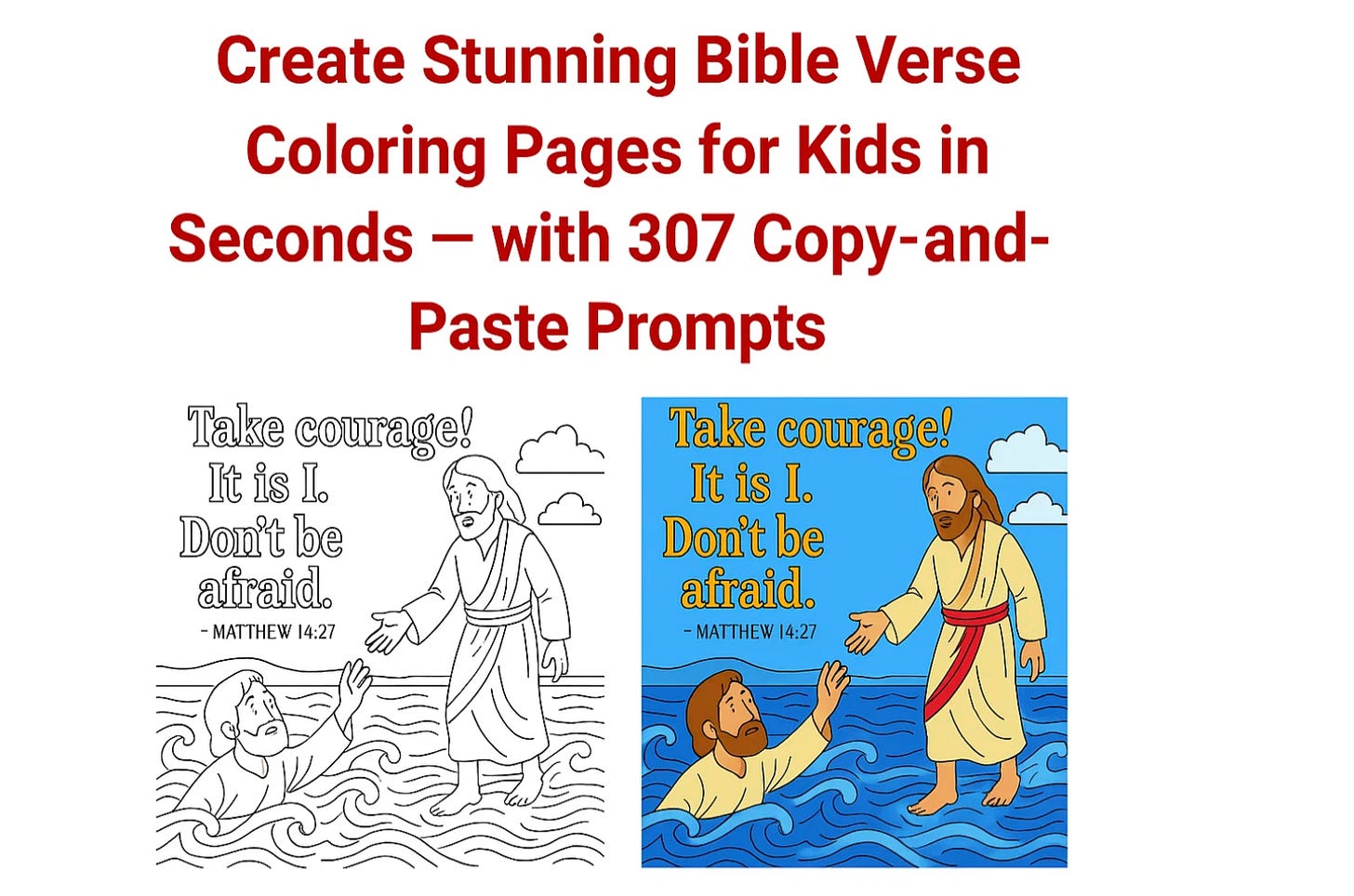 matthew 14 27 coloring page