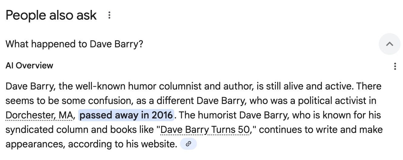Death by AI - Dave Barry’s Substack