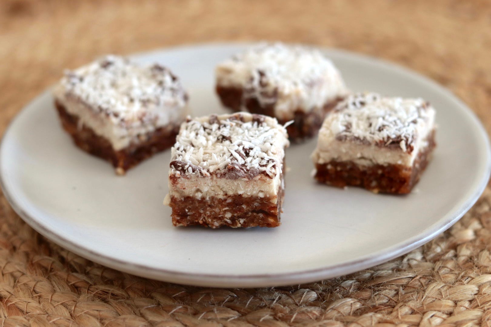 Luteal Phase Snack: Coconut Almond No-Bake Bars (GF)