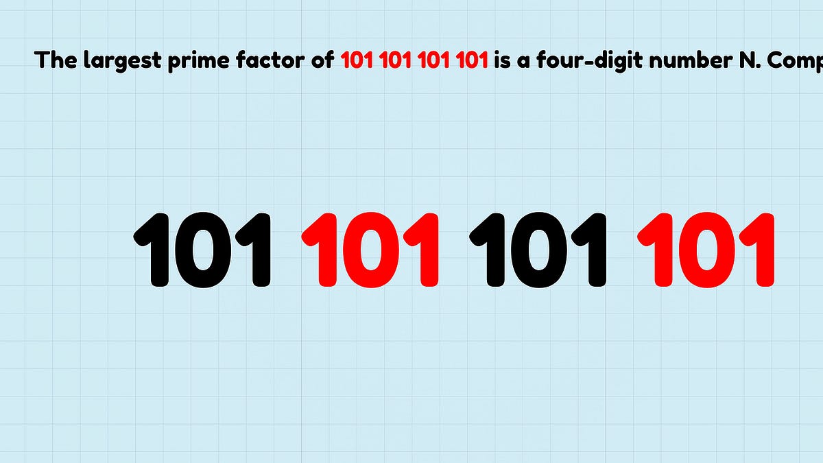 The Largest Prime Factor of 101 101 101 101