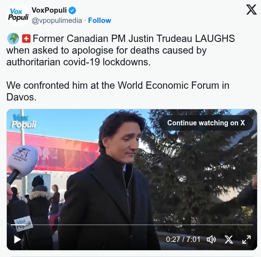 DISTURBING: Justin Trudeau Smirks and Laughs as Man Describes Mother’s ...