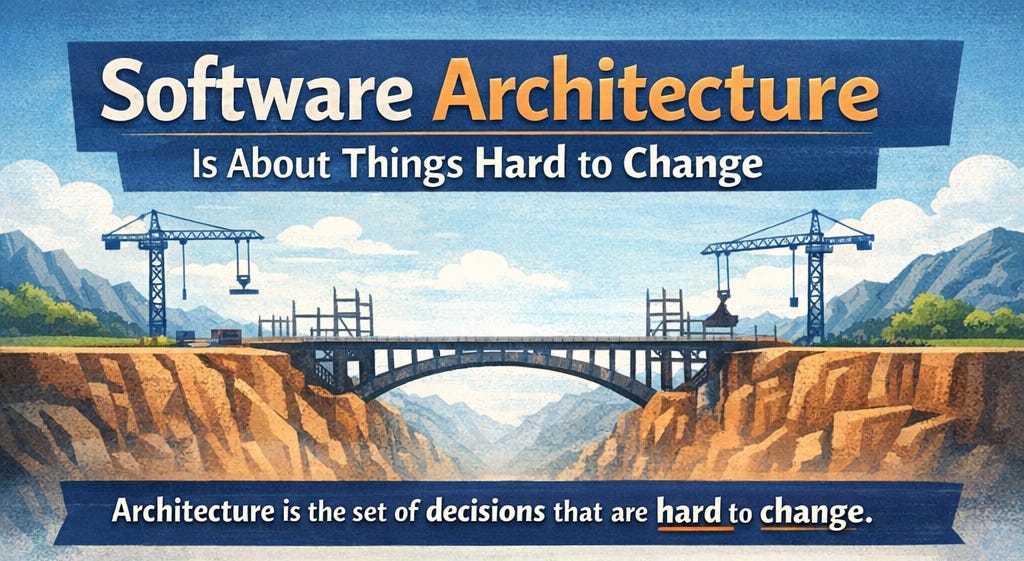 Software Architecture Is About Things Hard to Change